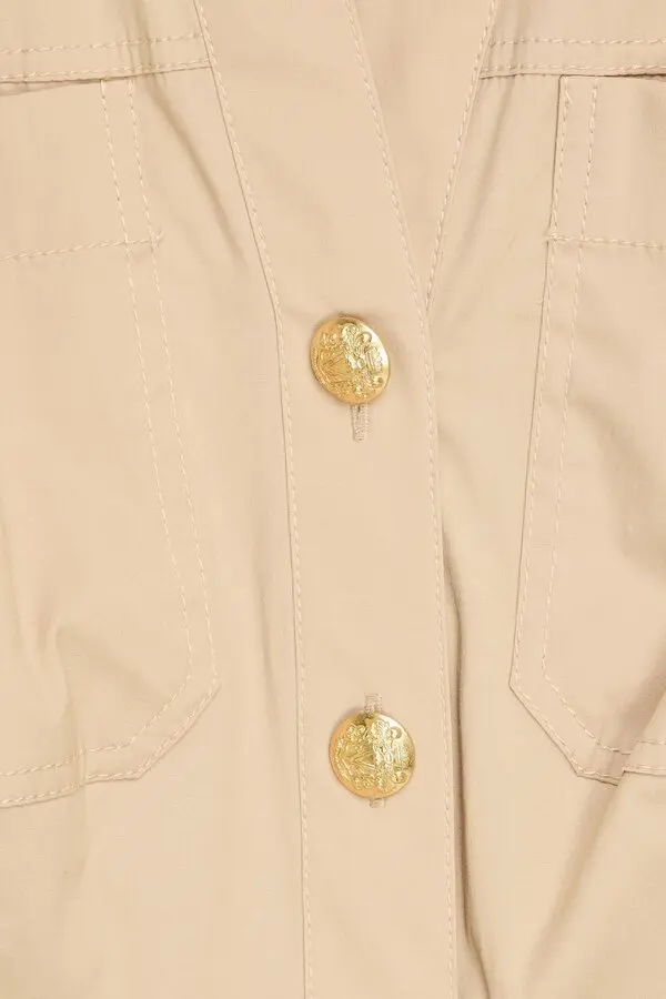 Veronica Beard Tabby Stretch-cotton Poplin Midi Shirt Dress