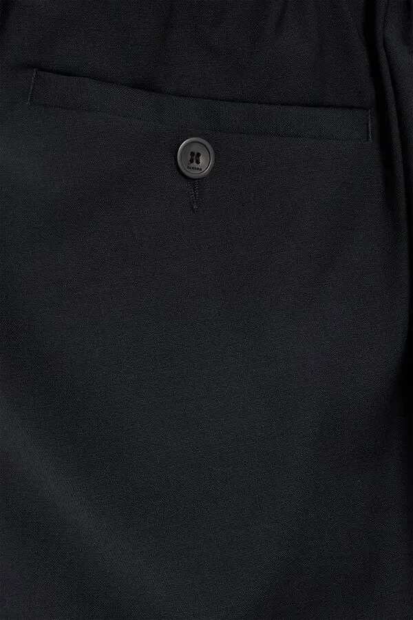 Sandro Wool-blend Trousers - Navy