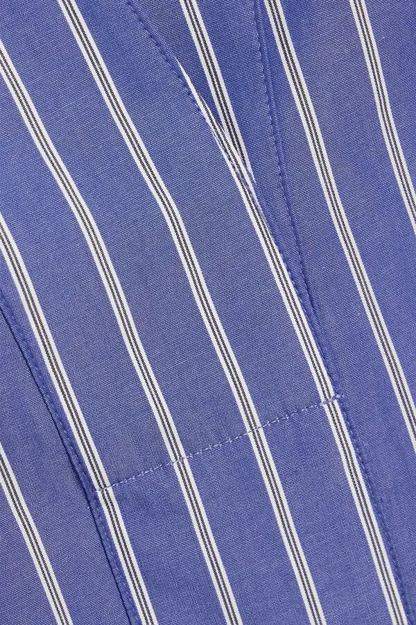 Vince Striped Cotton-poplin Blouse