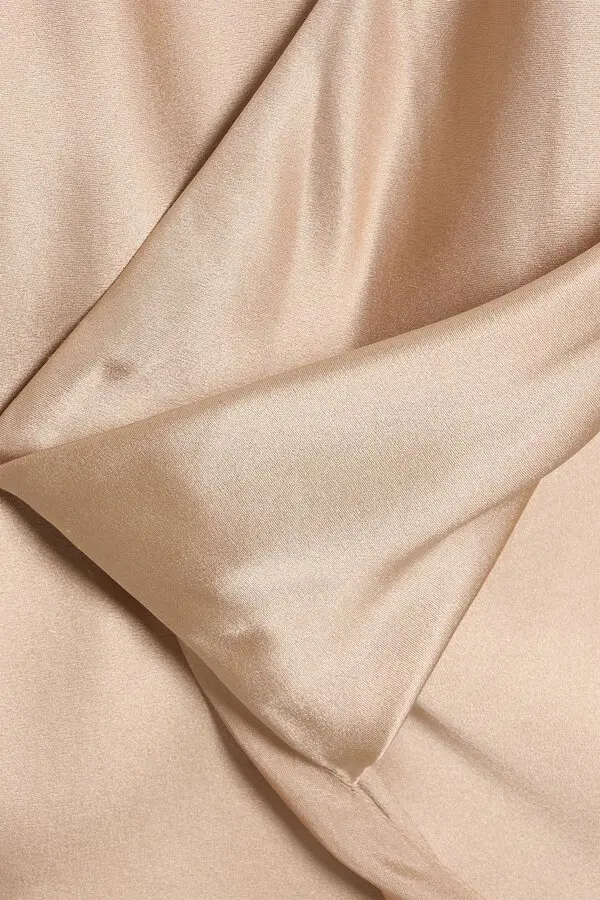 Michelle Mason Draped Silksatin Wrap Gown