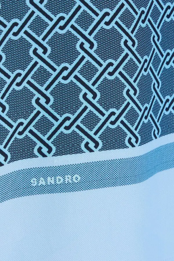 Sandro Printed Crepe Shirt