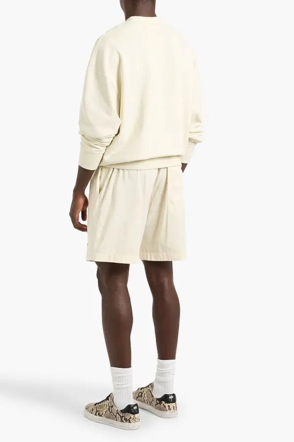 Palm Angels Embroidered Cotton-twill Drawstring Shorts - Ivory