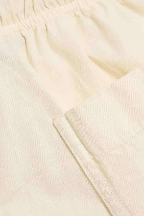 Palm Angels Embroidered Cotton-twill Drawstring Shorts - Ivory