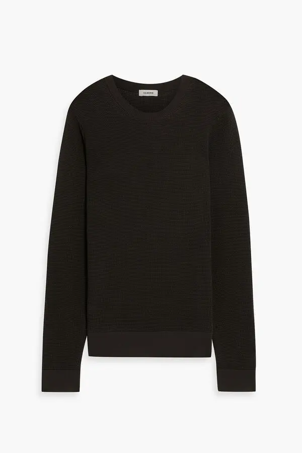 Sandro Waffle-knit Cotton Sweater