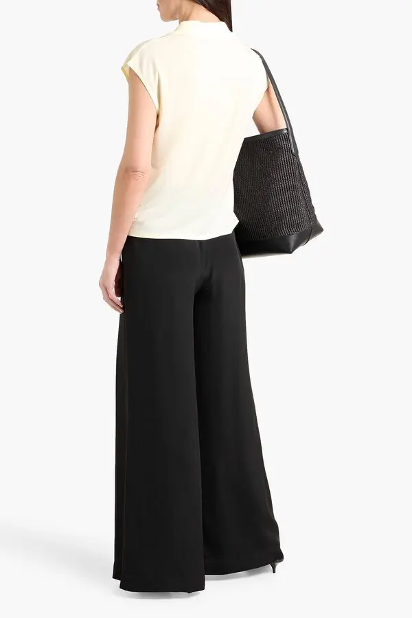 Vince Stretch-jersey Top - Ivory