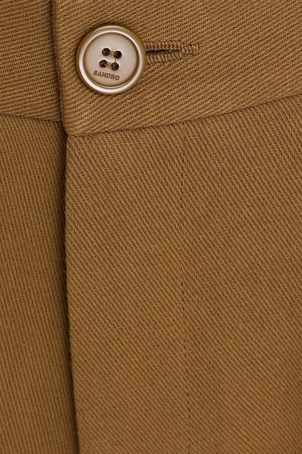 Sandro Cotton-twill Shorts - Light Brown