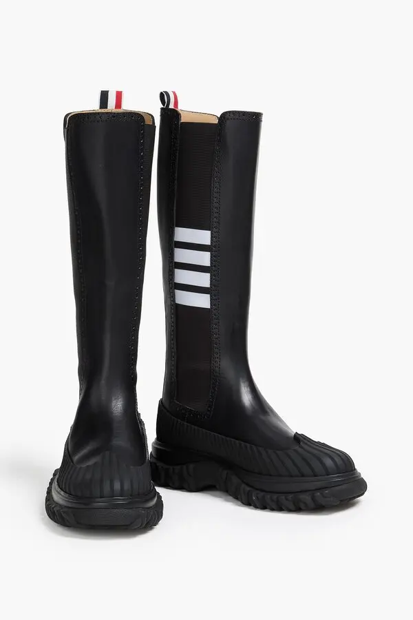Thom Browne Leather Knee Boots