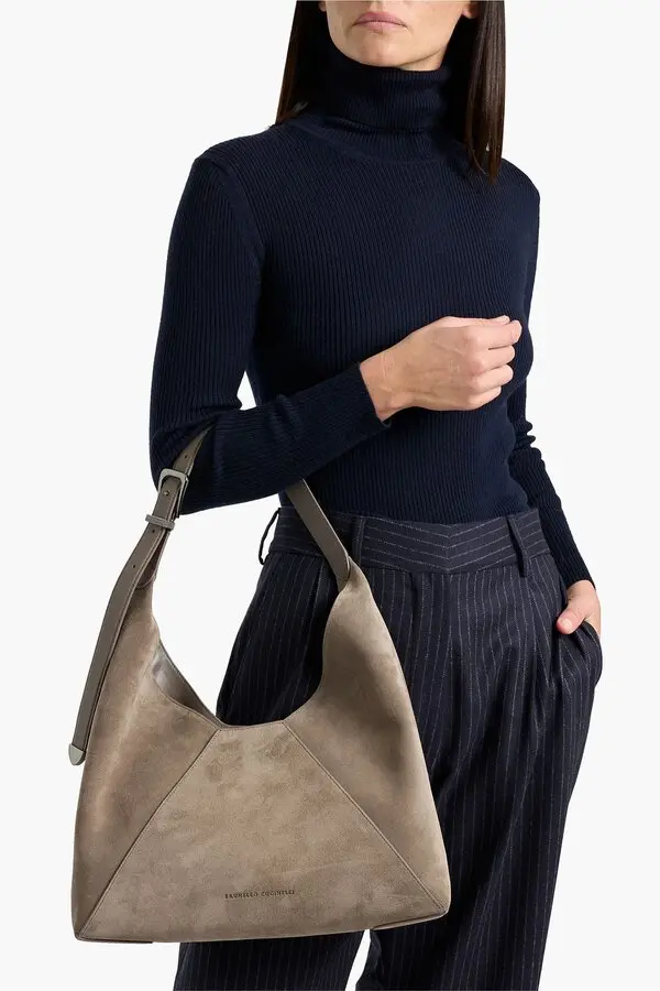 Brunello Cucinelli Suede Shoulder Bag