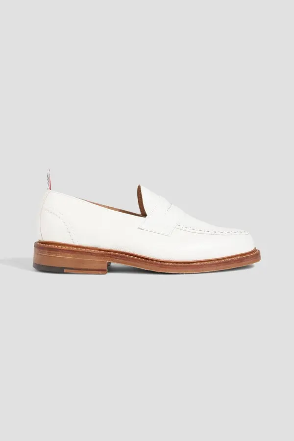 Thom Browne Leather Penny Loafers - White
