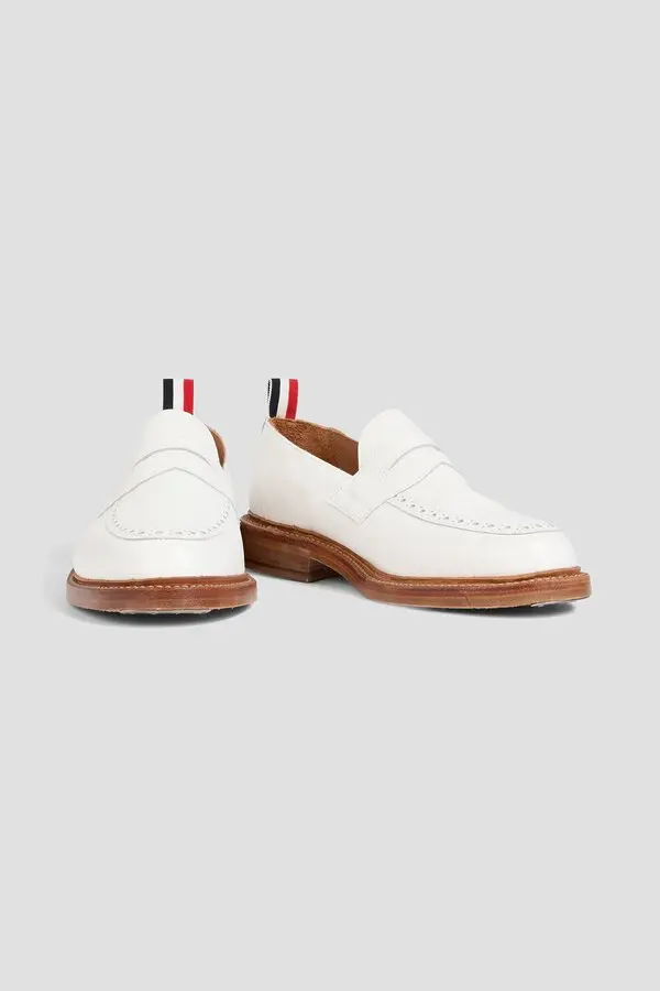 Thom Browne Leather Penny Loafers - White