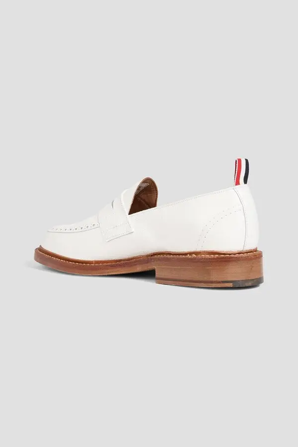 Thom Browne Leather Penny Loafers - White