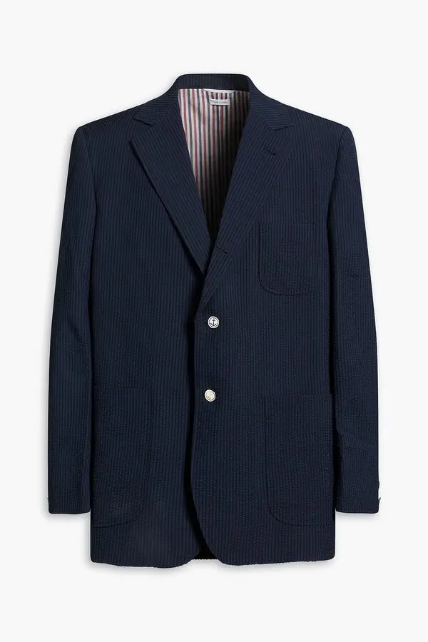 Thom Browne Striped Woolseersucker Blazer