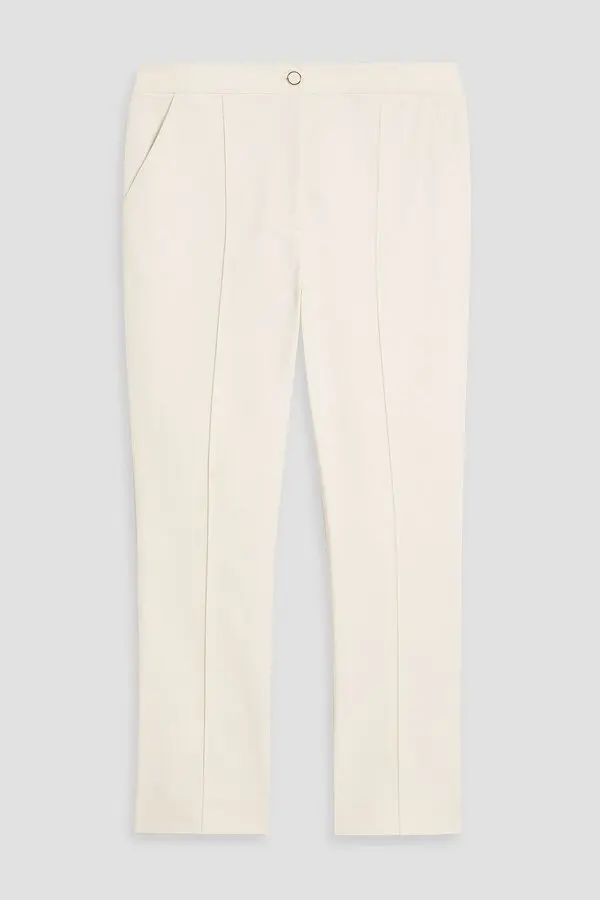 Veronica Beard Cotton-blend Twill Straight-leg Pants