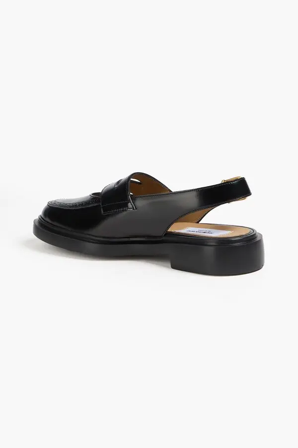 Thom Browne Perforated Leather Slingback Loafers