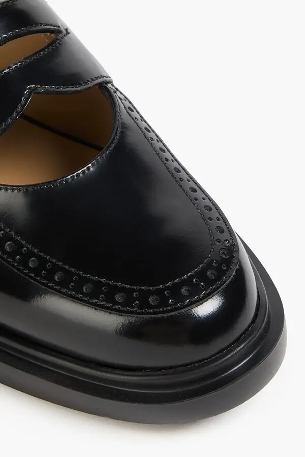Thom Browne Perforated Leather Slingback Loafers