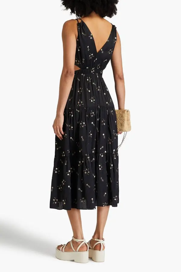 Maje Sequin-embellished Satin Midi Dress