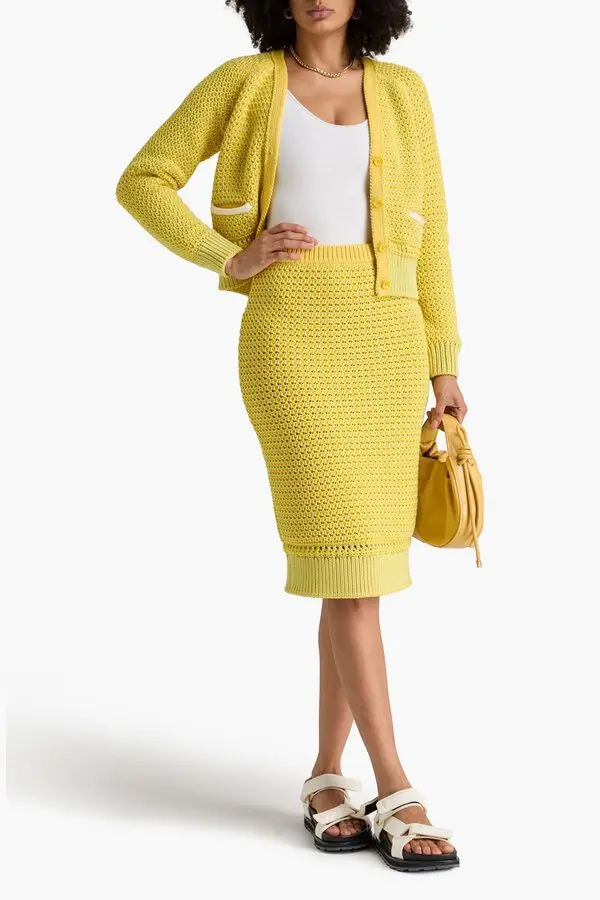 3.1 Phillip Lim Crochet-knit Pencil Skirt