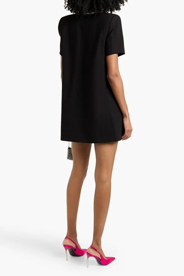 AREA Crystal-embellished Mini Dress - Black