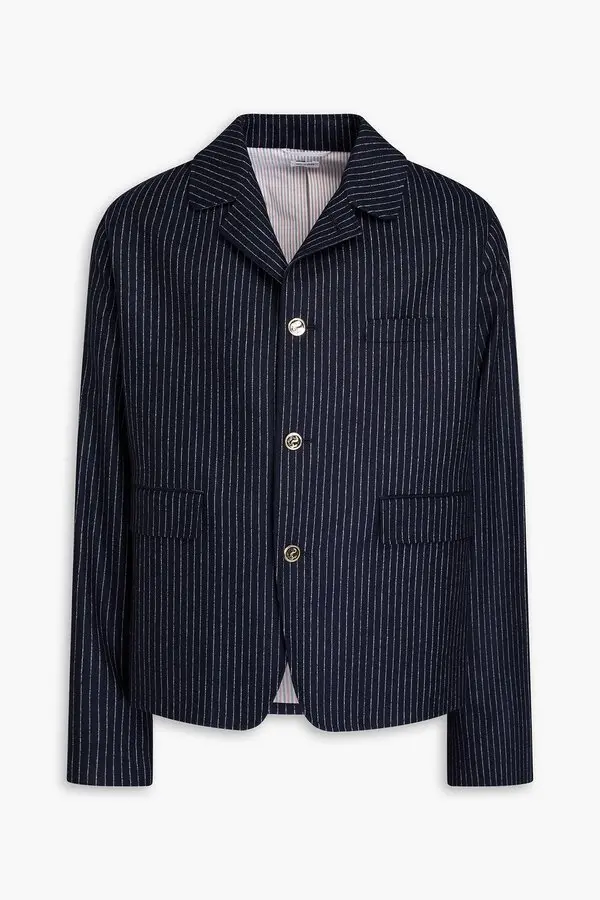 Thom Browne Pinstriped Wool And Cashmereblend Flannel Blazer
