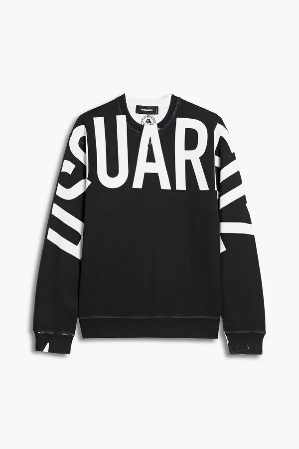 Dsquared2 Printed Cotton-fleece Sweatshirt