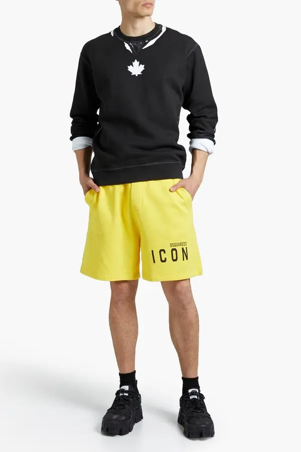 Dsquared2 Printed Cotton-fleece Sweatshirt