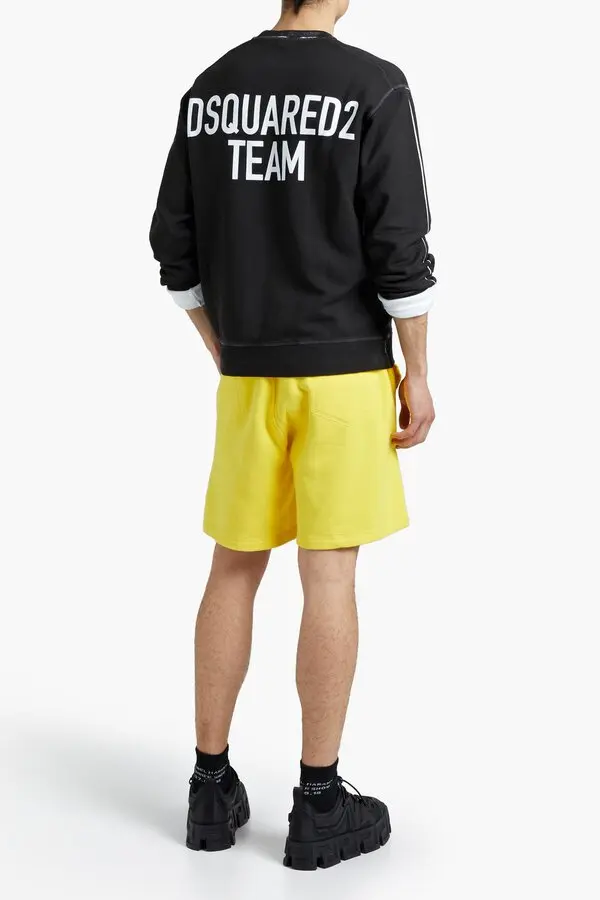 Dsquared2 Printed Cotton-fleece Sweatshirt