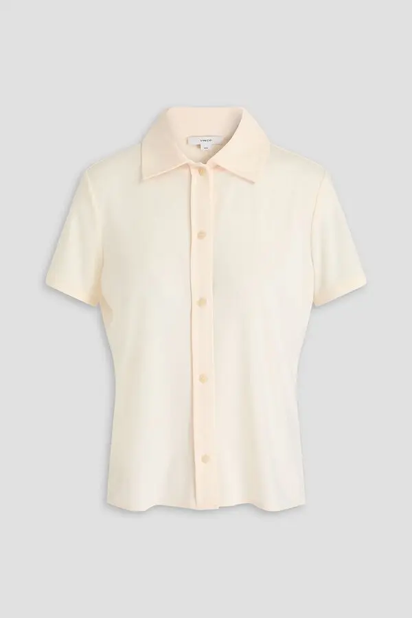 Vince Stretch-jersey Shirt - Cream