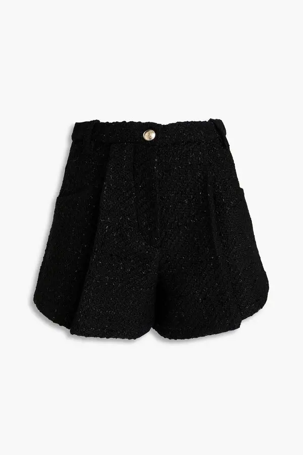 Maje Metallic Tweed High-rise Shorts