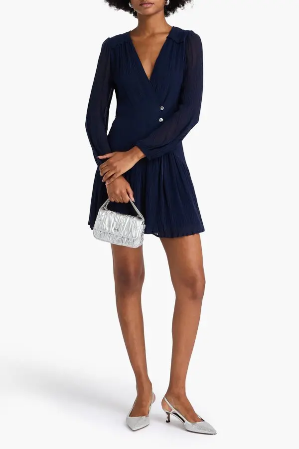 Maje Cupro Crepon Mini Dress