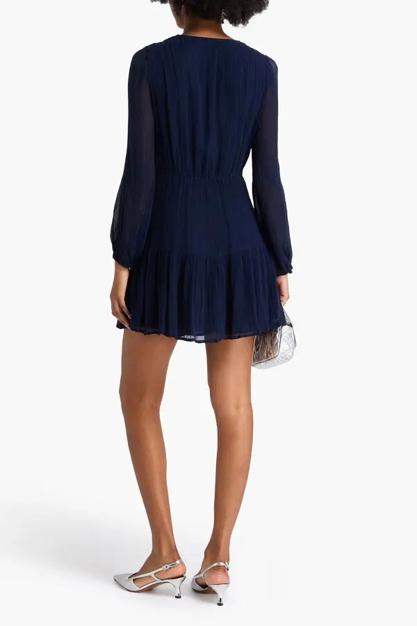 Maje Cupro Crepon Mini Dress
