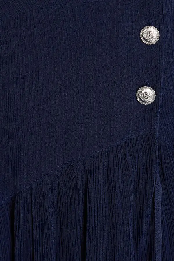 Maje Cupro Crepon Mini Dress
