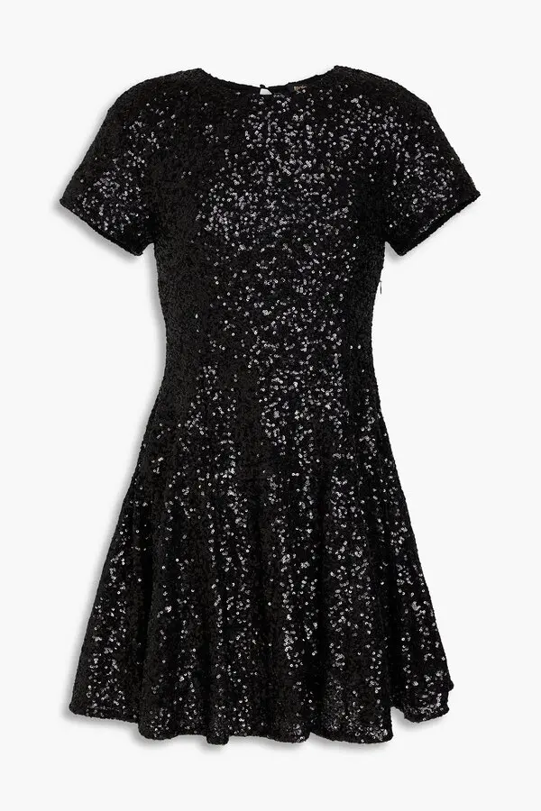 Maje Sequined Tulle Mini Dress