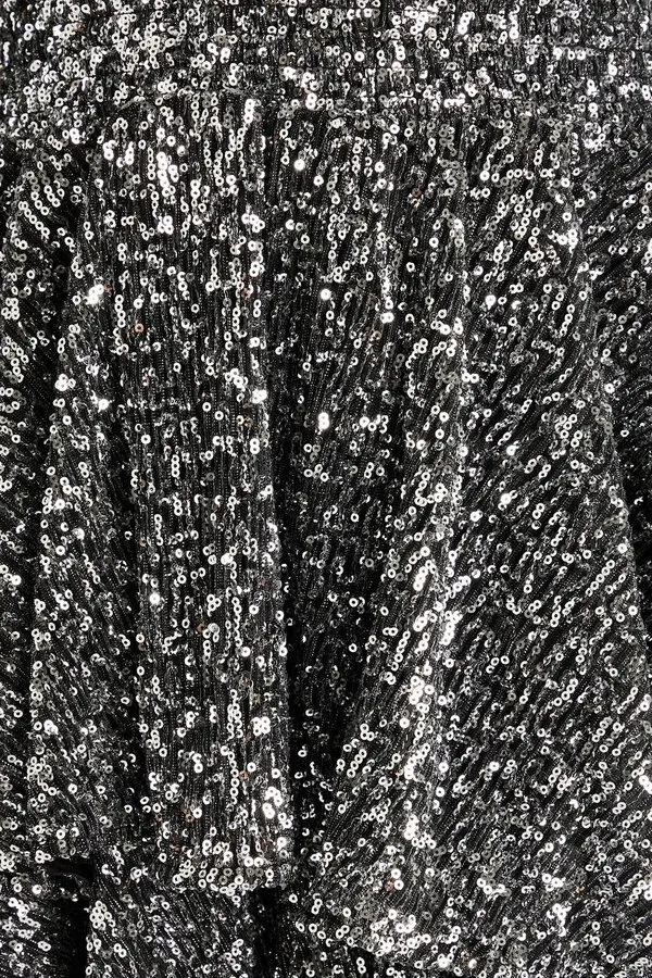 Maje Tiered Sequined Tulle Mini Dress