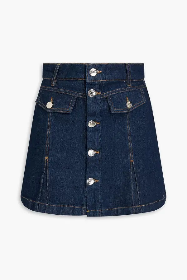 Maje Denim Skirt-style Overlay Shorts