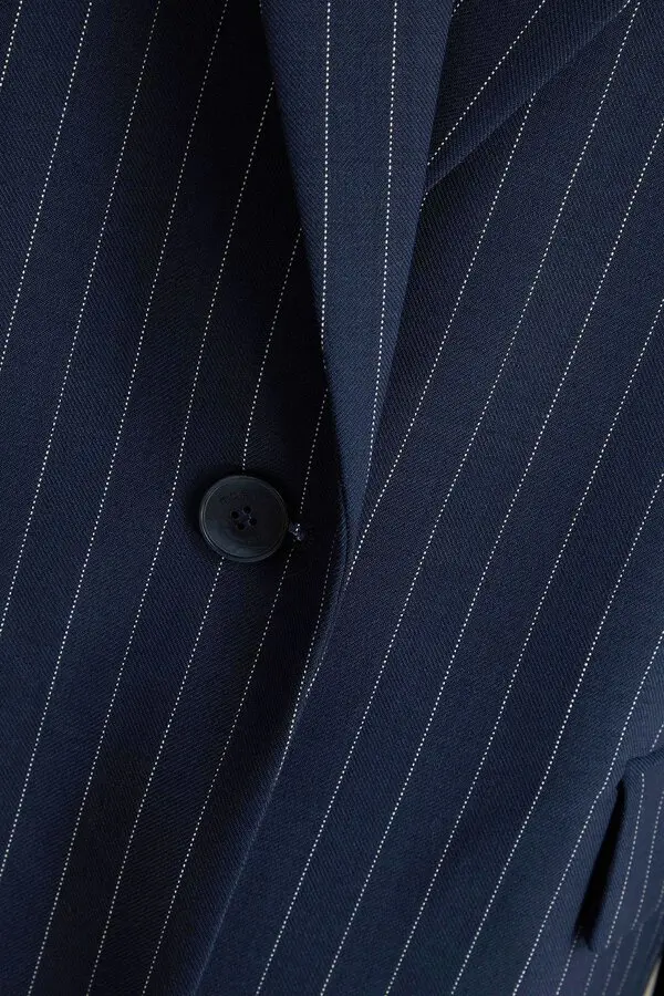 Maje Pinstriped Wool-blend Twill Blazer