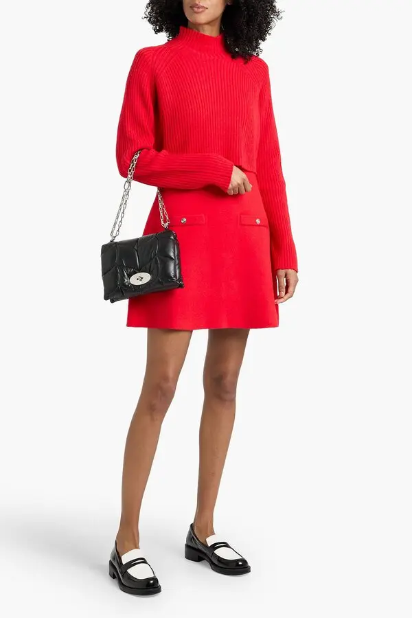 Maje Convertible Knitted Mini Dress And Sweater Set