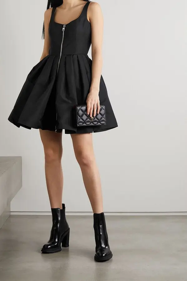 Dolce & Gabbana Pleated Faille Mini Dress