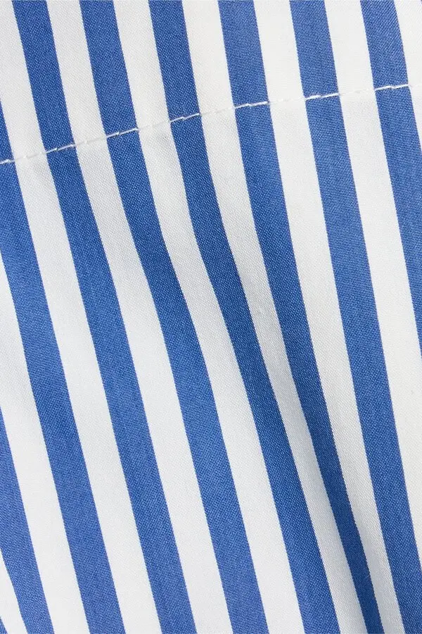 3.1 Phillip Lim Oxford Paneled Striped Mini Shirt Dress