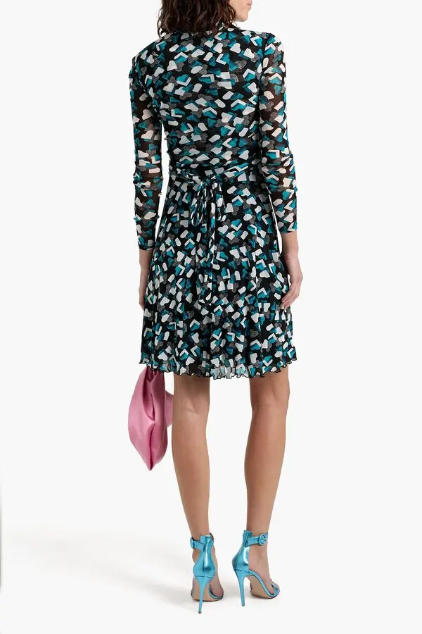 Diane Von Furstenberg Brenda Wrap-effect Printed Mini Dress