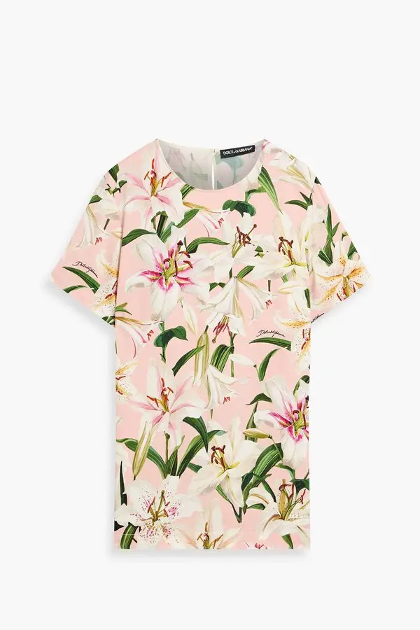 Dolce & Gabbana Floral-print Crepe Top