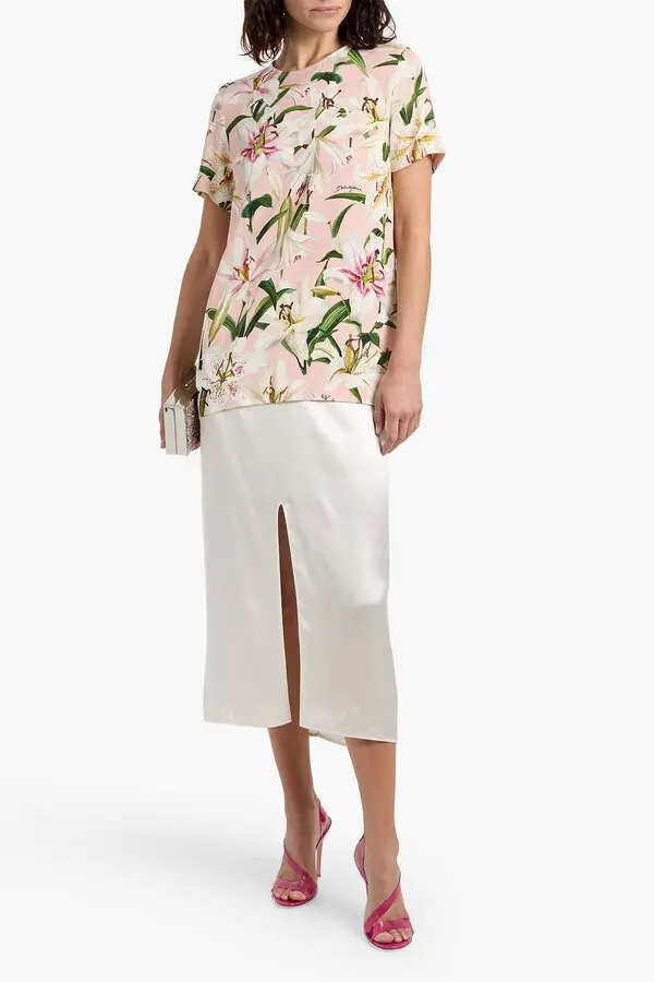 Dolce & Gabbana Floral-print Crepe Top