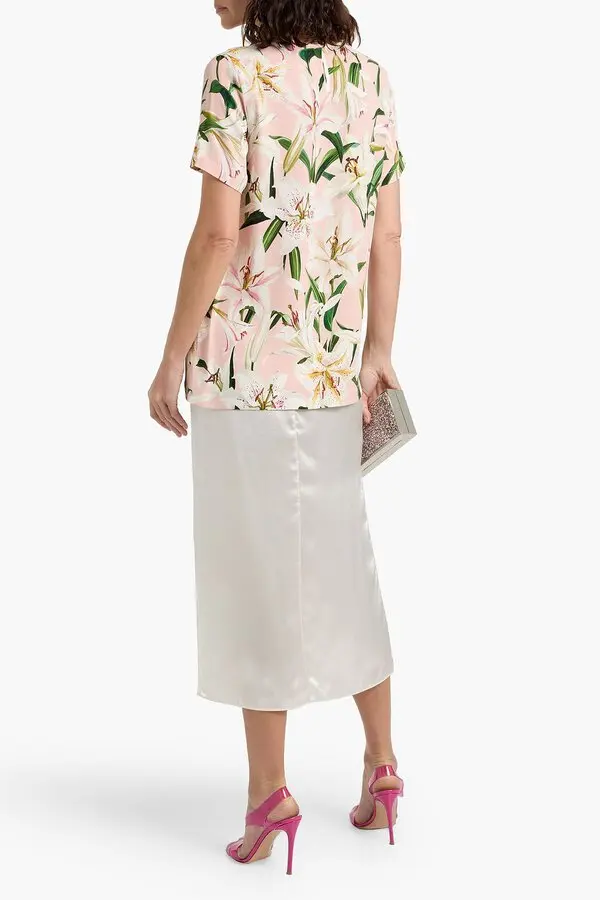 Dolce & Gabbana Floral-print Crepe Top