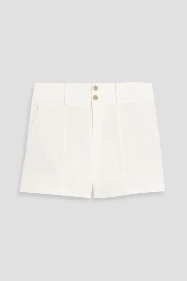 Alice + Olivia Mame Linen-blend Shorts - White