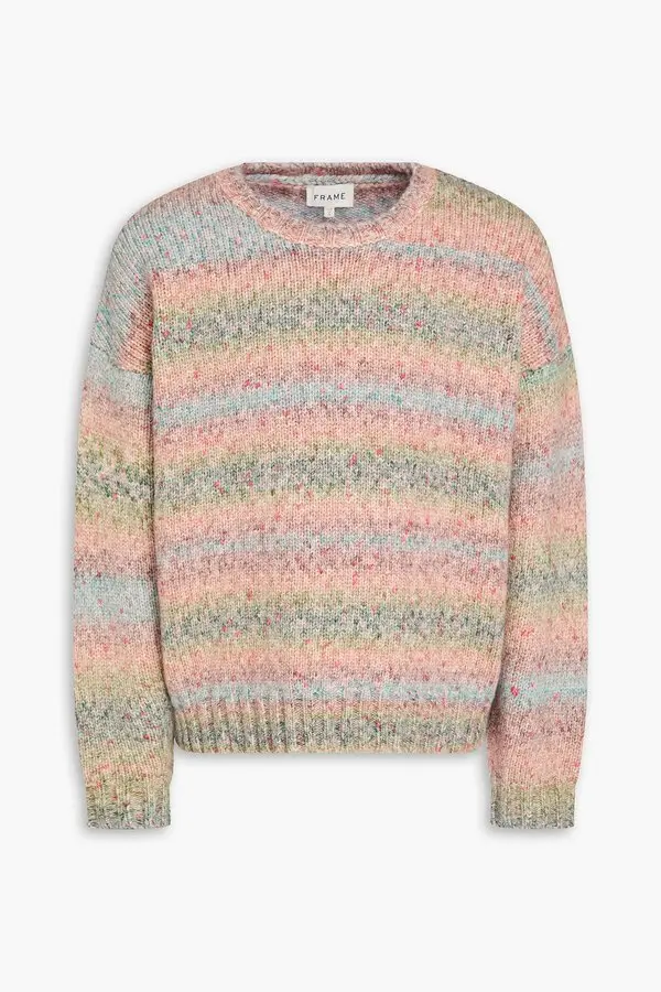 FRAME Striped Alpaca And Merino Wool-blend Sweater - Multicolor