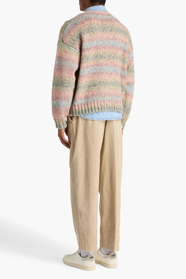 FRAME Striped Alpaca And Merino Wool-blend Sweater - Multicolor