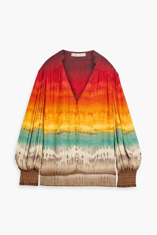 Alice + Olivia Serena Tie-dyed Blouse