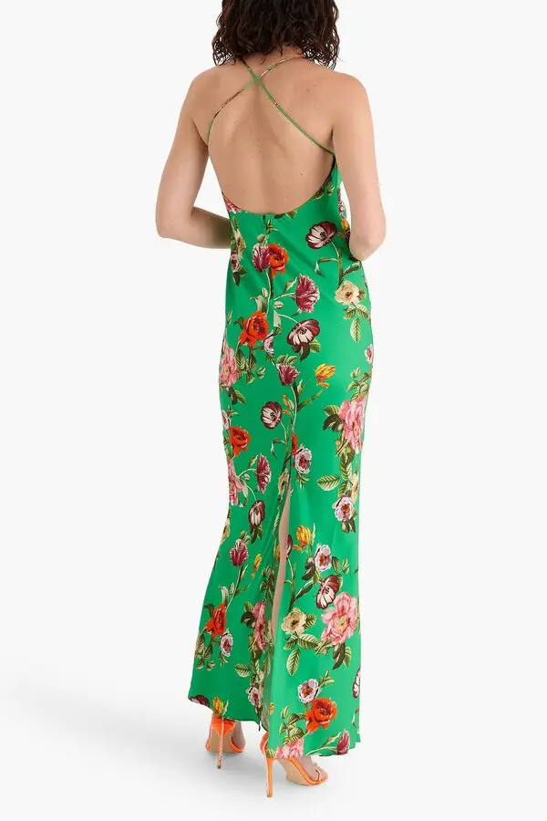 Alice + Olivia Floral-print Crepe Maxi Dress
