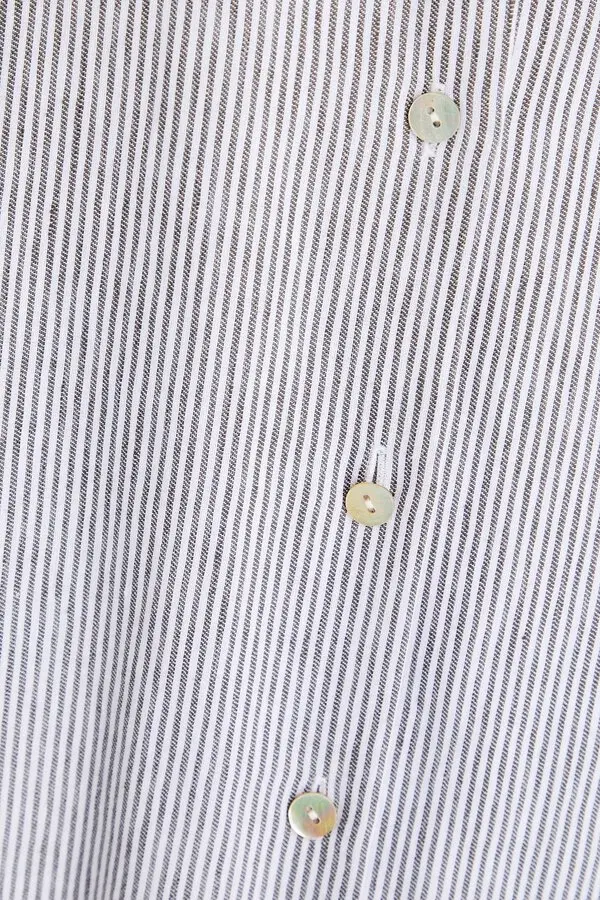 Vince Striped Linen And Cotton-blend Shirt
