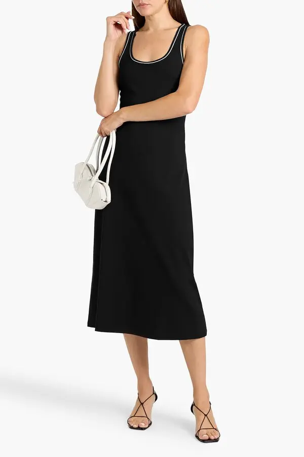 Theory Pima Cotton-blend Jersey Midi Dress