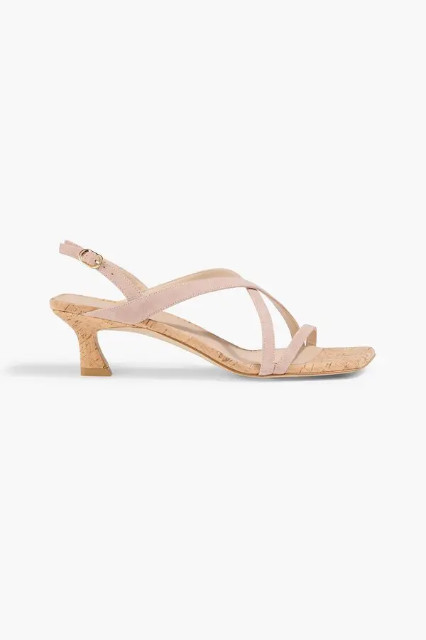 STUART WEITZMAN Oasis 50 Suede Slingback Sandals